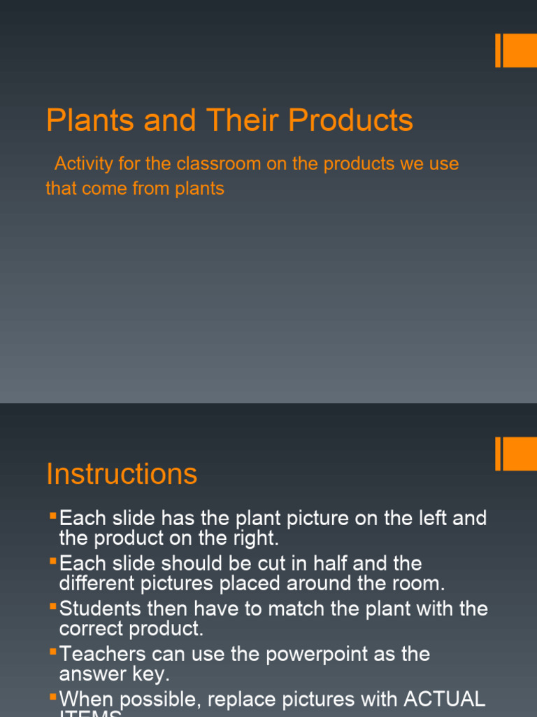 Plantsandtheirproducts Exer | PDF | Plants | Botany