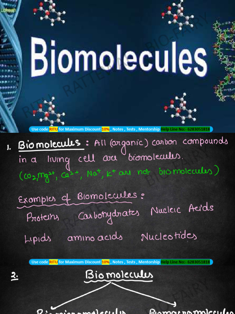 Biomolecules (HAND WRITTEN NOTES + PYQ) - Compressed | PDF | Enzyme ...