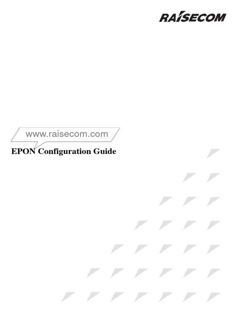 EPON Configuration Guide 201101-PON Service Management | PDF | Electronics | Computing