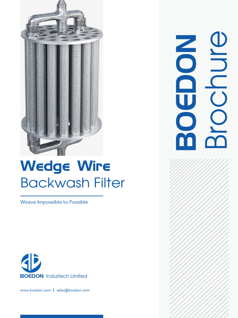 Wedge Wire Backwash Filter | PDF | Filtration | Liquids