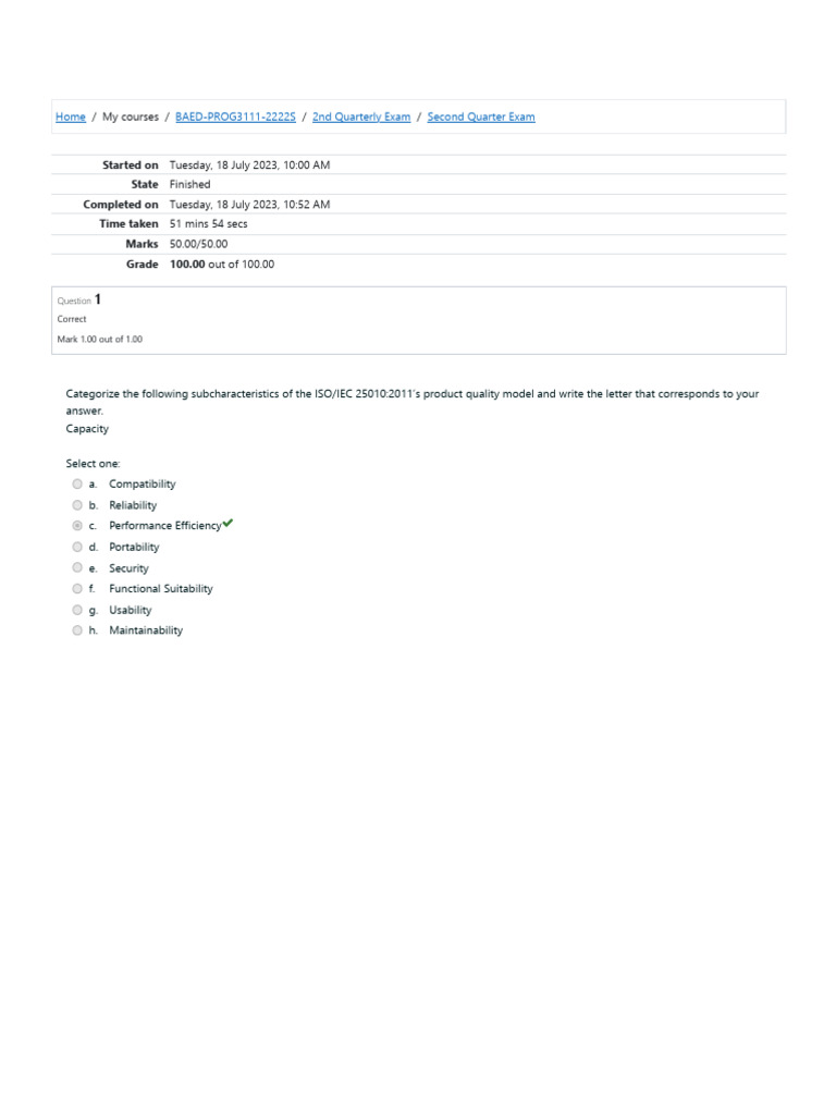 Prog3111 Exam | PDF | Usability | Reliability Engineering