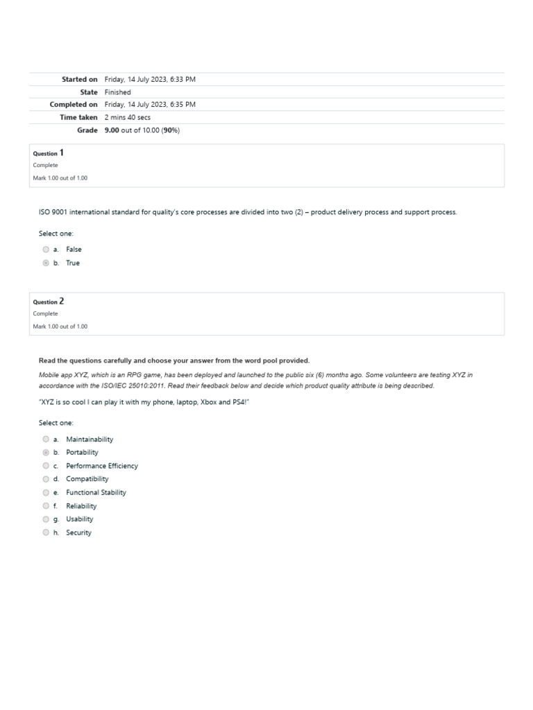 PROG3111 Written Work 2 - Attempt Review | PDF | Usability | Reliability Engineering