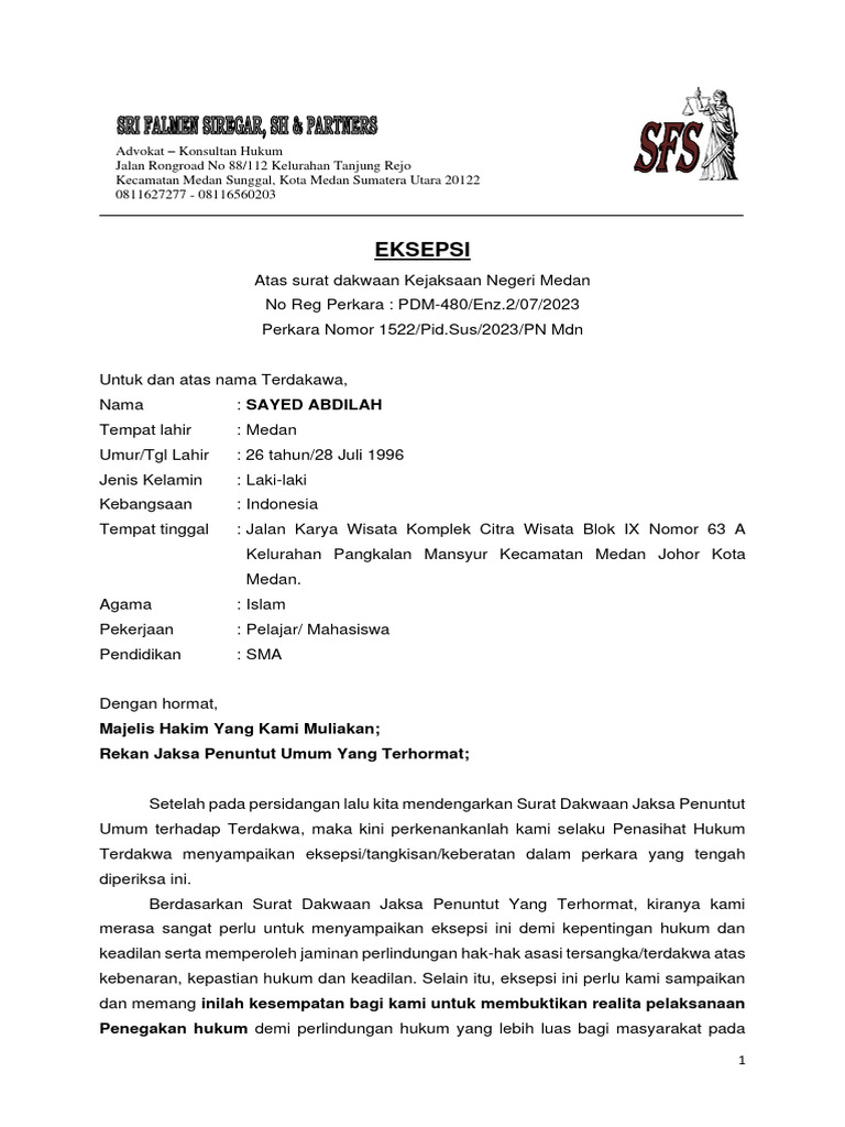 EKSEPSI Sayed Abdillah | PDF