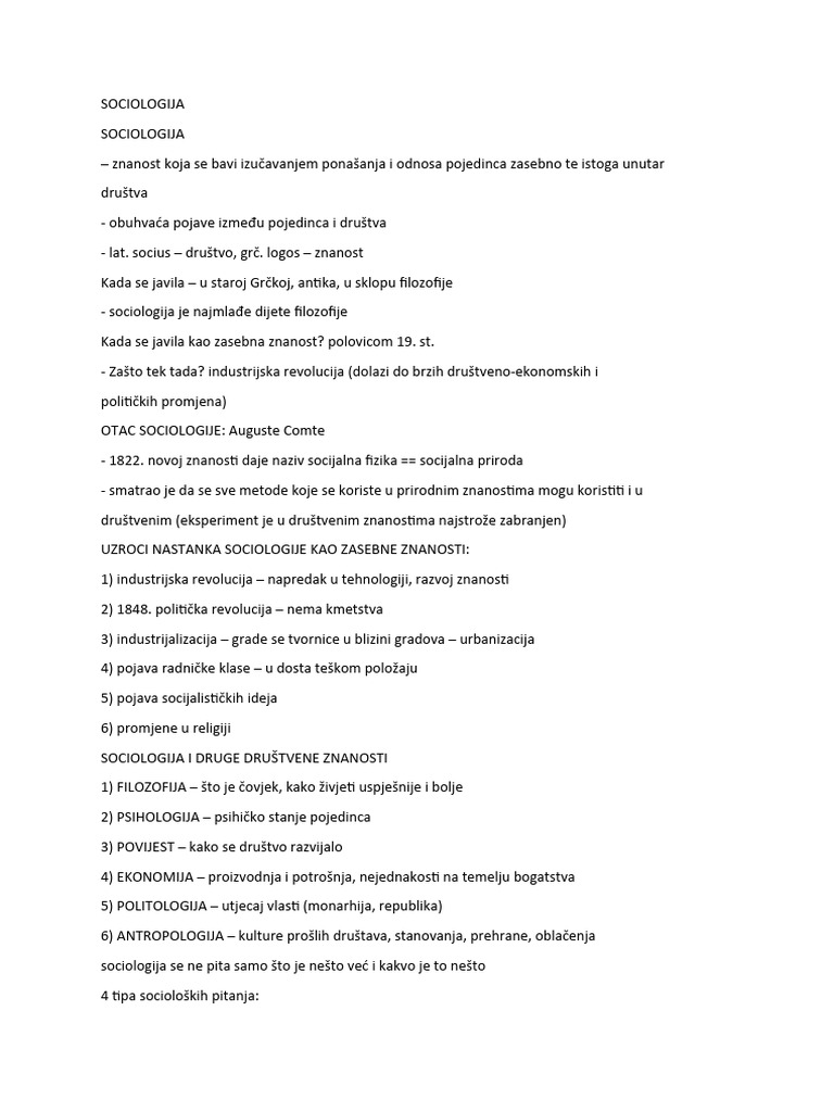 SOCIOLOGIJA | PDF