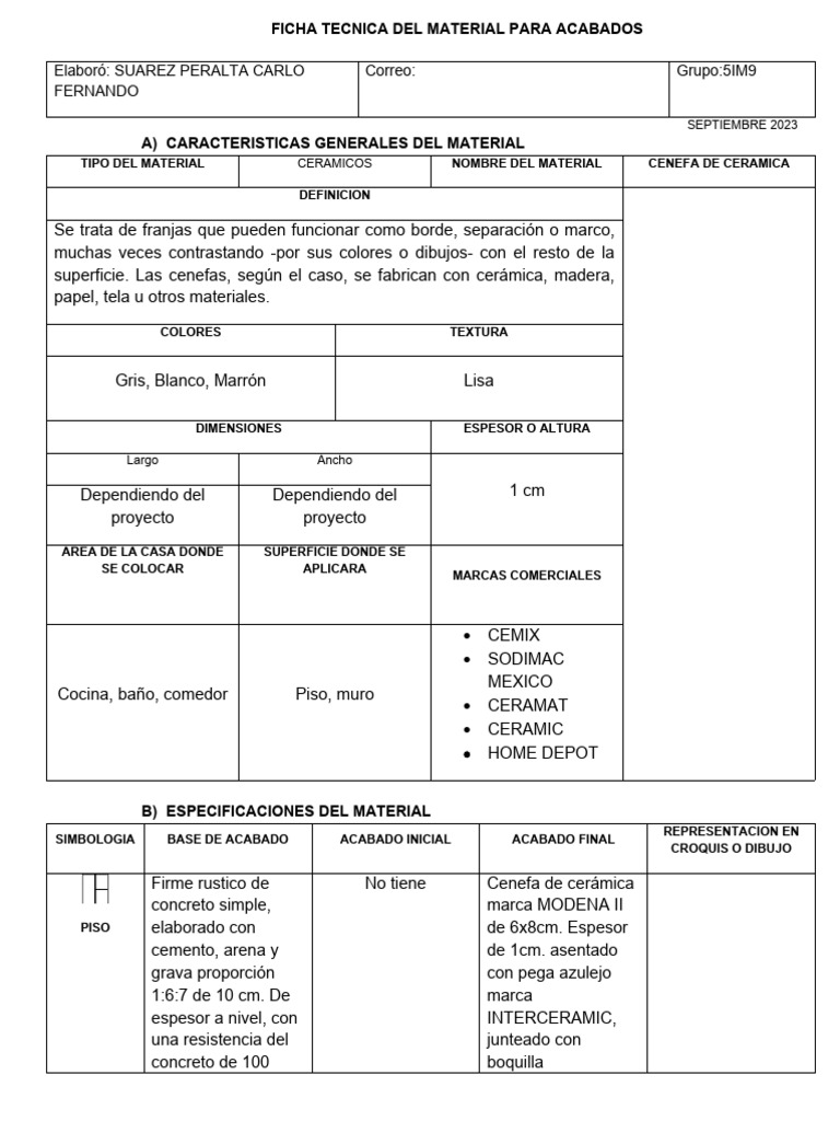 Cenefa Cerámica: Guía de Instalación | PDF