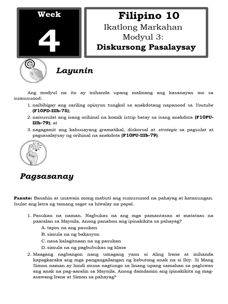 Filipino 10 3rd Quarter Module 4 | PDF