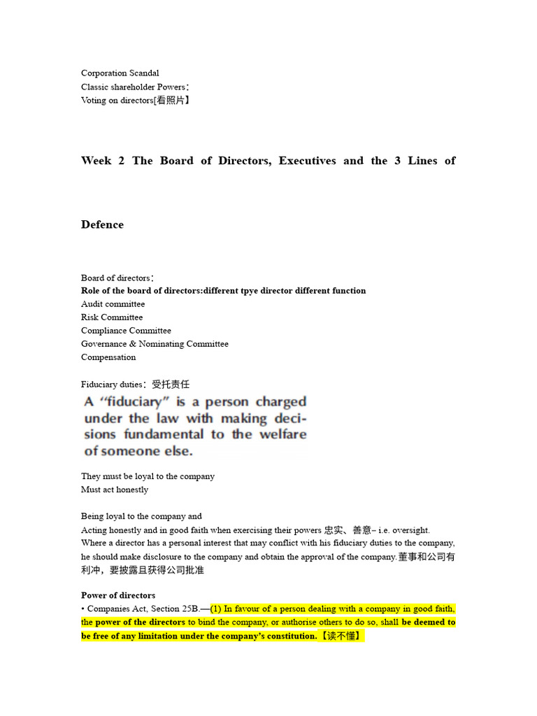 Compliance Notes | PDF | Board Of Directors | Internal Audit