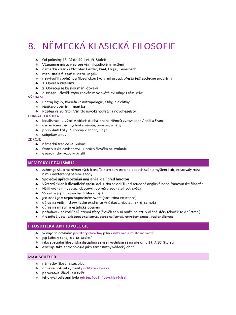 8 Nemecka Klasicka Filosofie | PDF