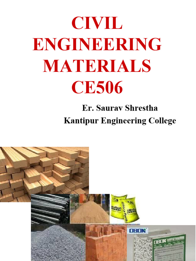 Introduction To Civil Engineering Material (1) 1 | PDF | Strength Of ...