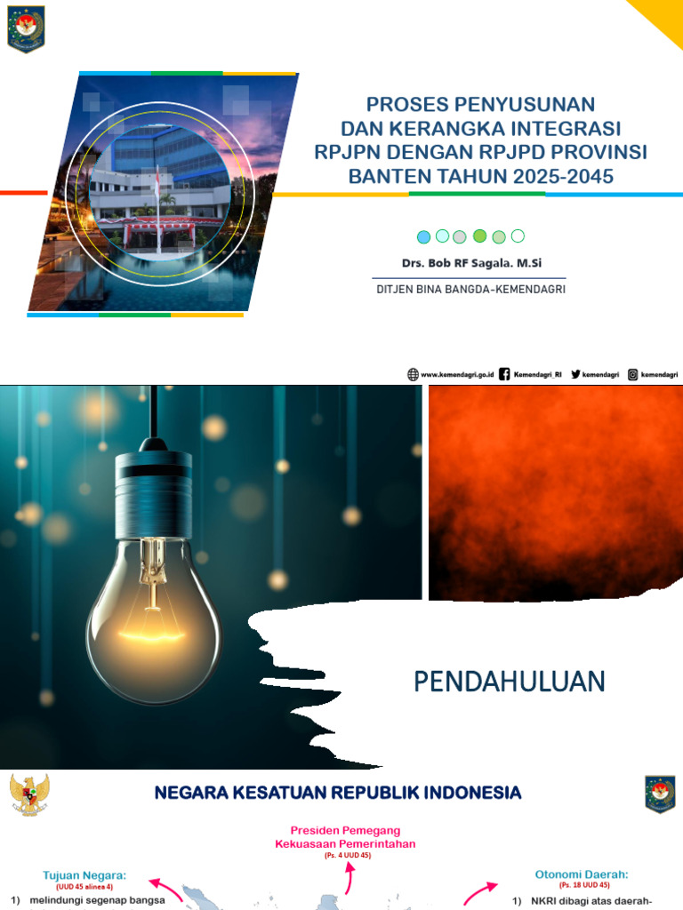 Paparan Ditjen Binabangda Kemendagri RI - Proses Penyusunan Dan Kerangka Integrasi RPJPN Dan ...