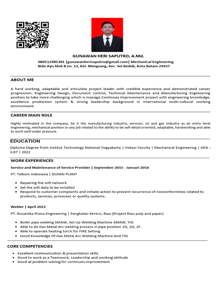 CV Gunawan Welder | PDF | Welding | Construction