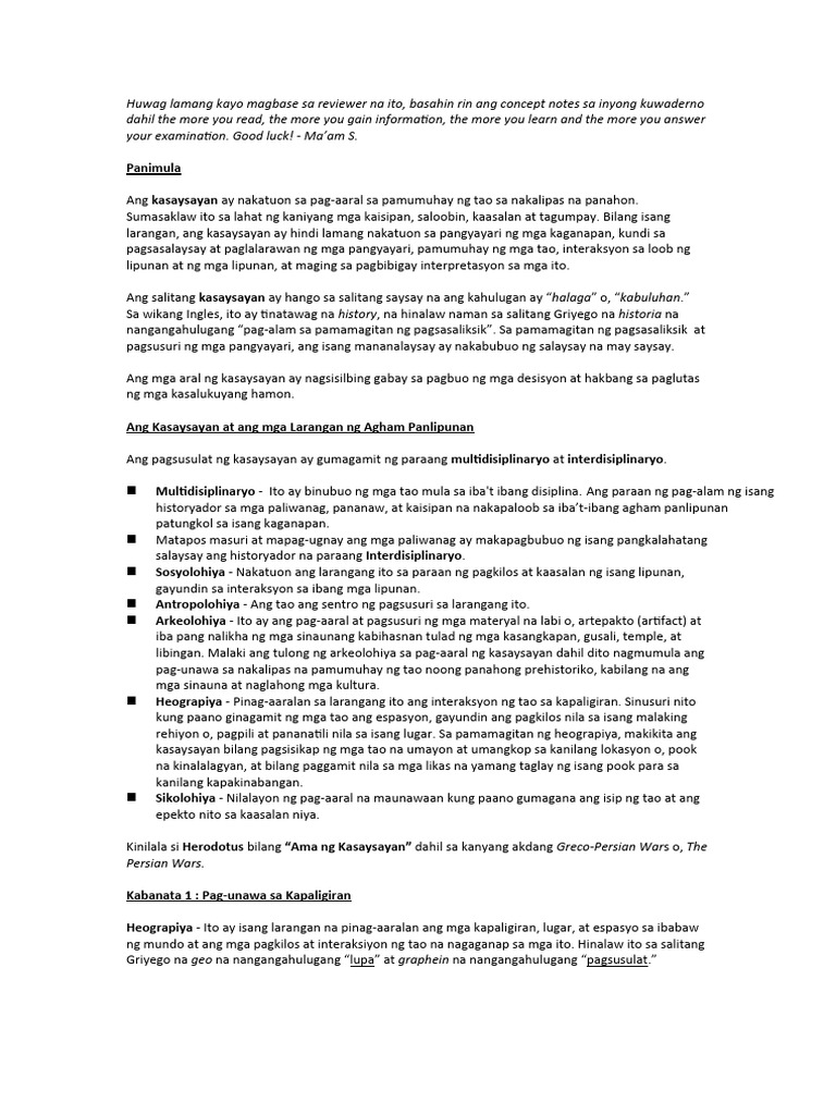 Asignaturang Araling Panlipunan | PDF Asignaturang Araling Panlipunan | PDF