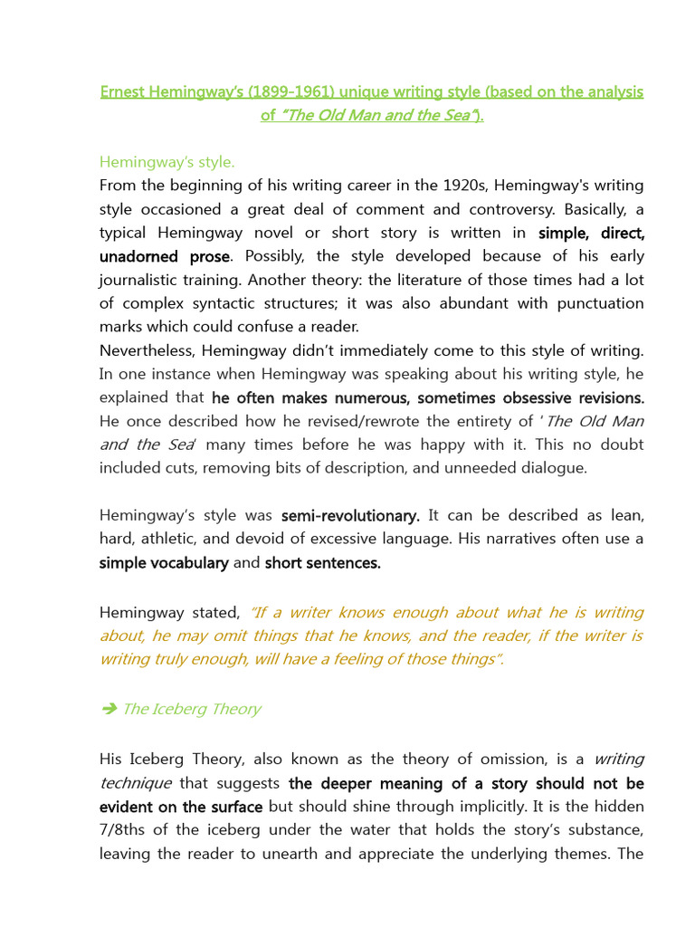 Ernest Hemingway | PDF | Ernest Hemingway