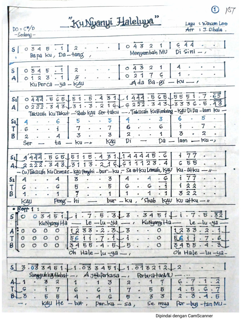 107 Ku Nyanyi Haleluya | PDF
