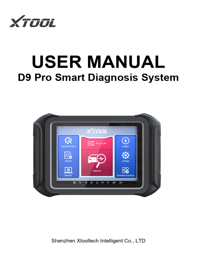 User Manual: D9 Pro Smart Diagnosis System | PDF