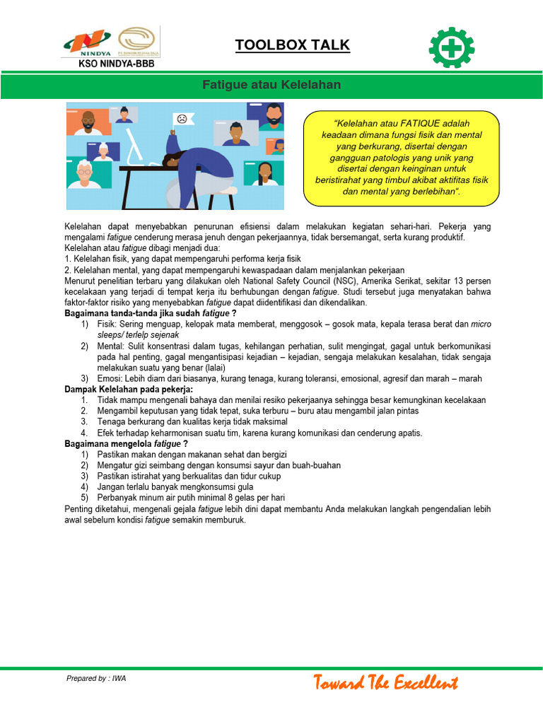 TBT - Fatigue Atau Kelelahan | PDF