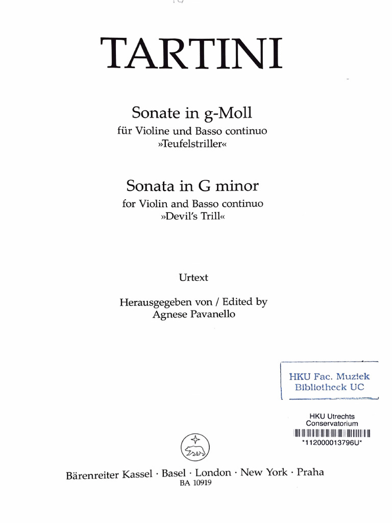 Sonata in G Minor Devil's Trill" | PDF
