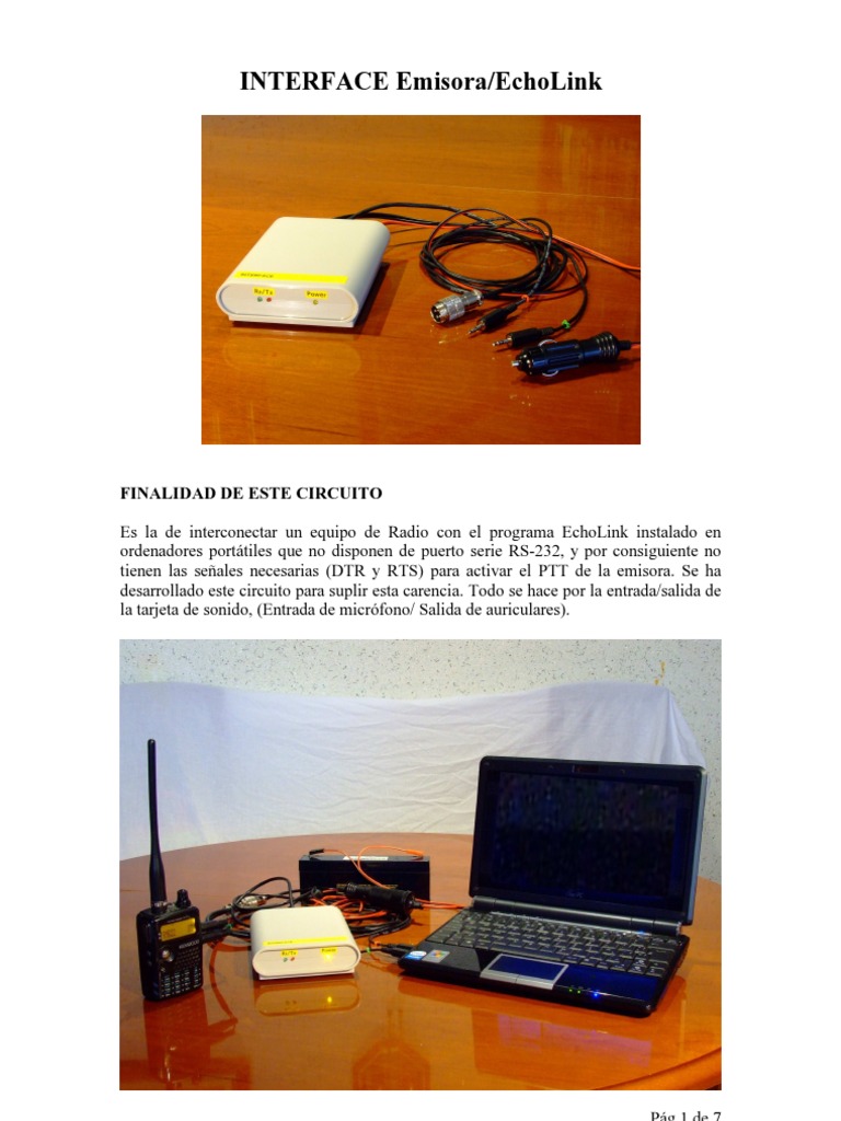 ProyectoInterfaceEmisora EchoLink | PDF | Micrófono | Transistor