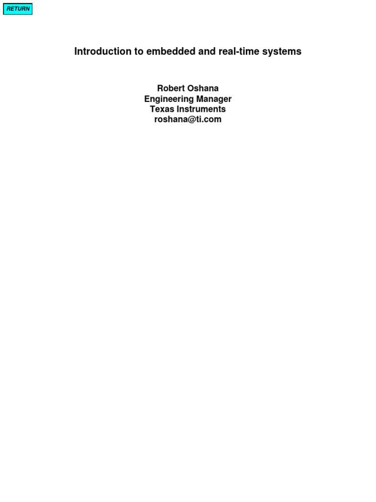 Embedded System Components Notes 1 | PDF | Embedded System | Real Time ...