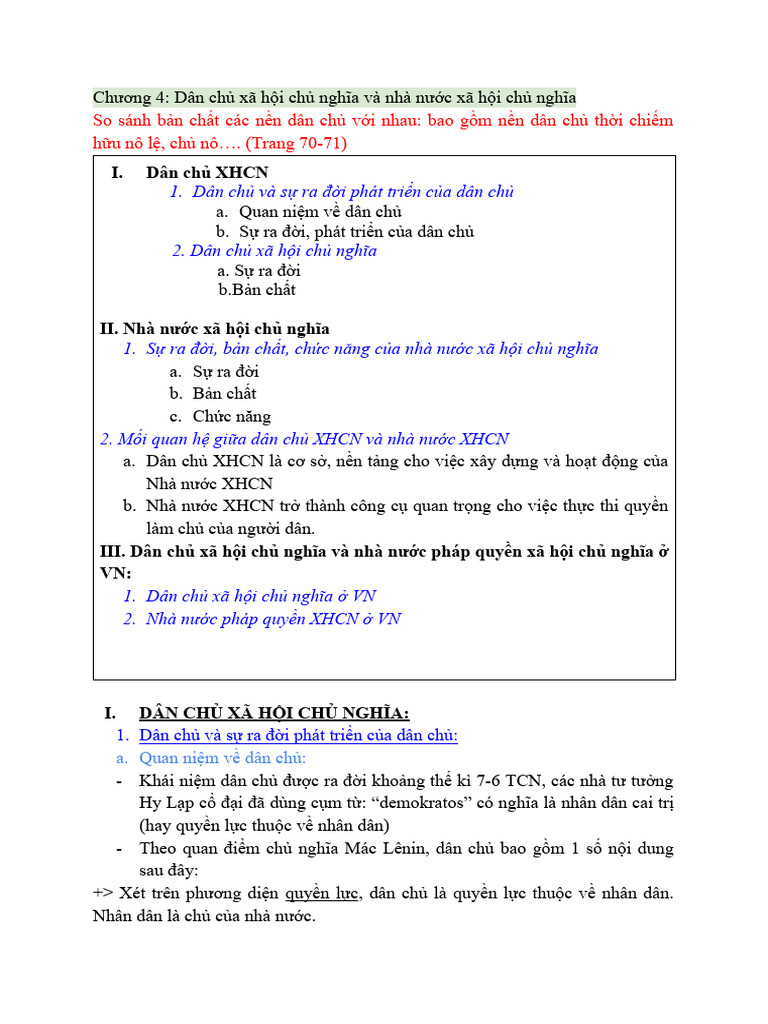 (Chương 4) DÂN CH XHCN VÀ NHÀ NƯ C XHCN | PDF