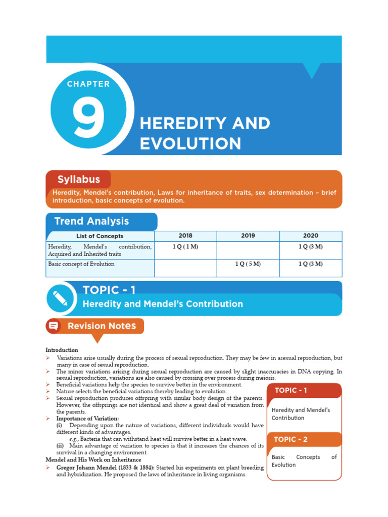 Heredity and Evolution Syllabus Overview | PDF | Dominance (Genetics ...