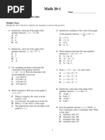 Algebra 2 Unit 1 Review | PDF | Elementary Mathematics | Abstract Algebra