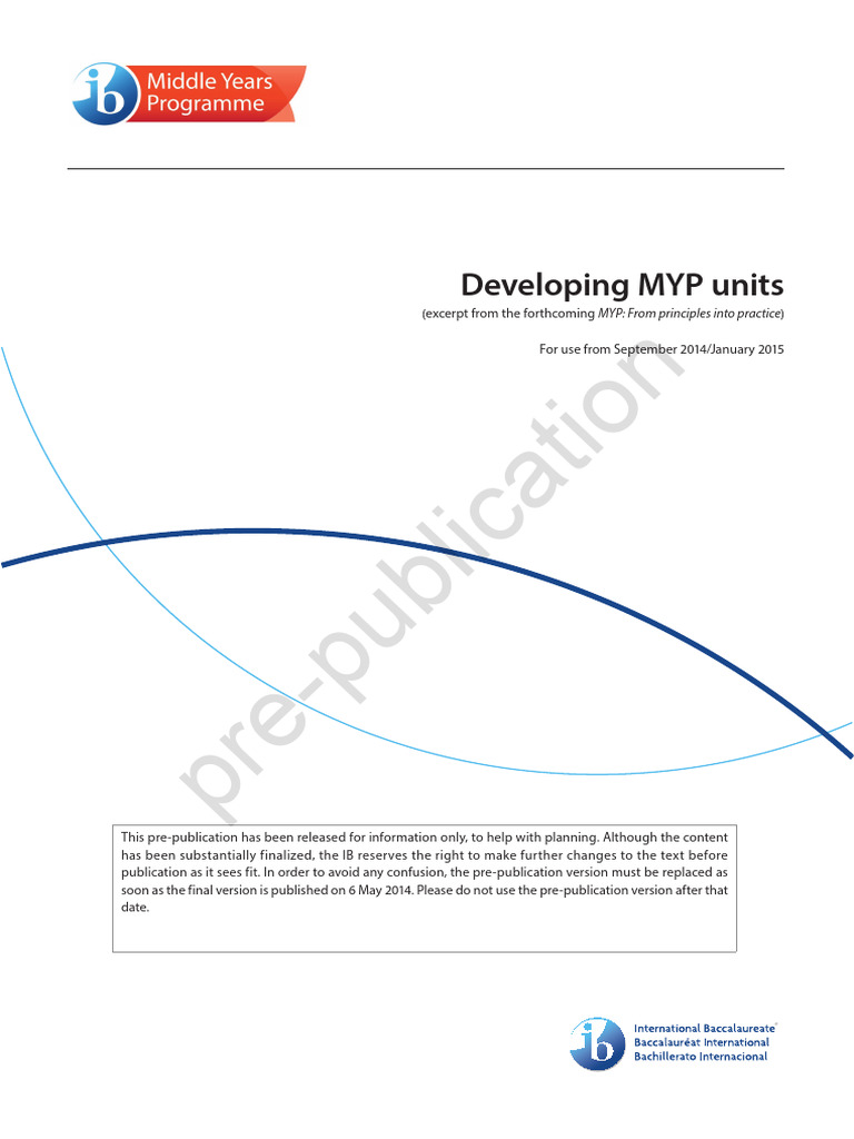 Developing MYP Units - From Sept 2014 | PDF | Concept | Creativity