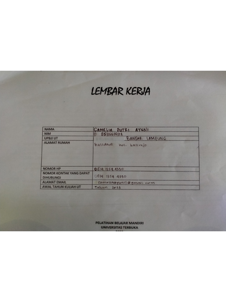 Pelatihan Belajar Mandiri Ut | PDF