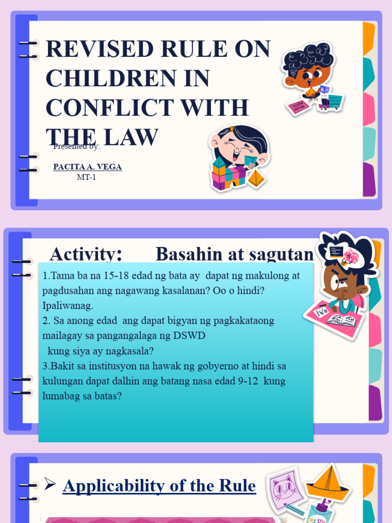 Revised Rule On Children in Conflict With The Law: Presented by | PDF