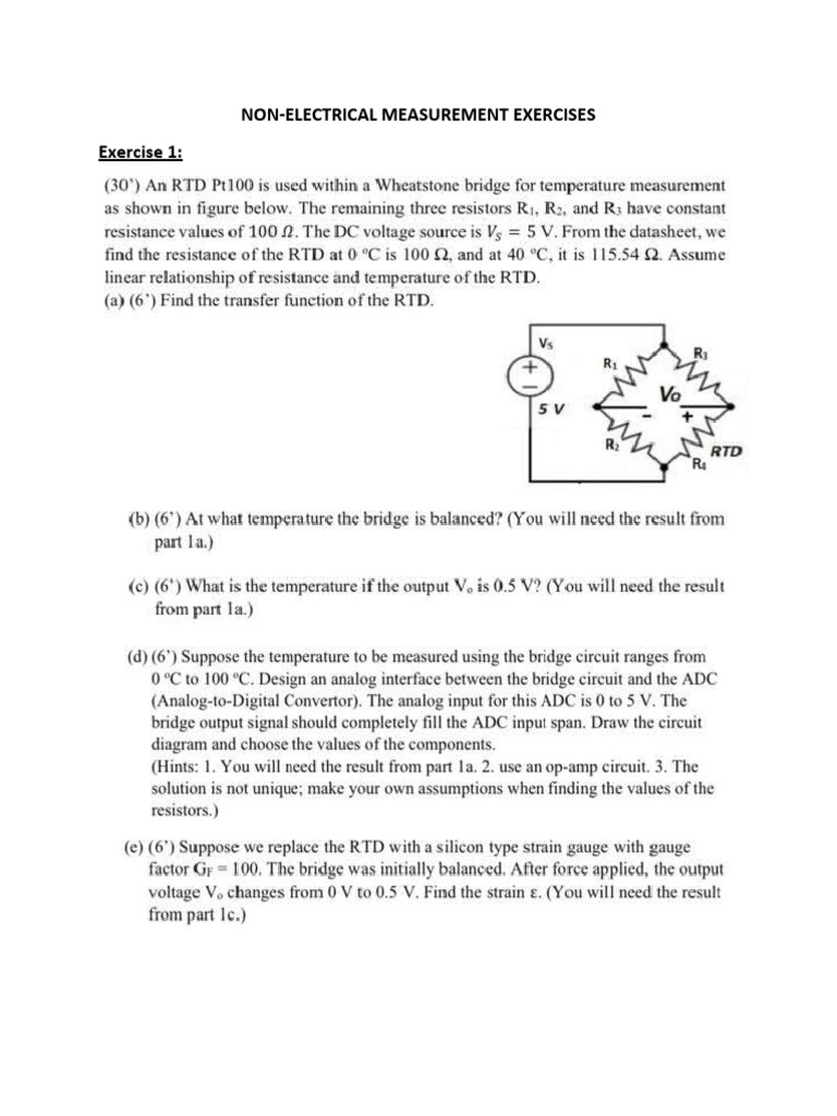 Non Electrical Exercise | PDF