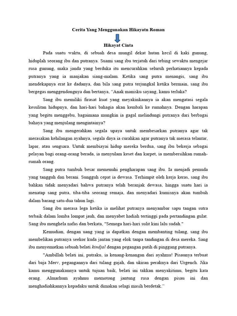 Cerita Yang Menggunakan Hikayatn Roman 2 | PDF