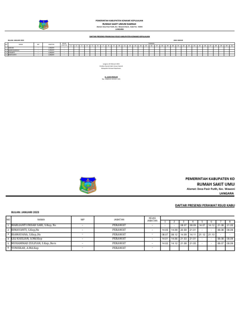 REKAP PRESENSI Igd | PDF
