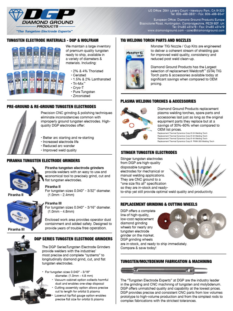 DGP - Line Card 2022 | PDF | Grinding (Abrasive Cutting) | Construction