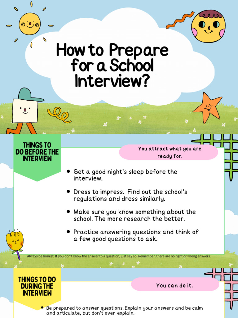 Get Ready With School Admission Interview | PDF