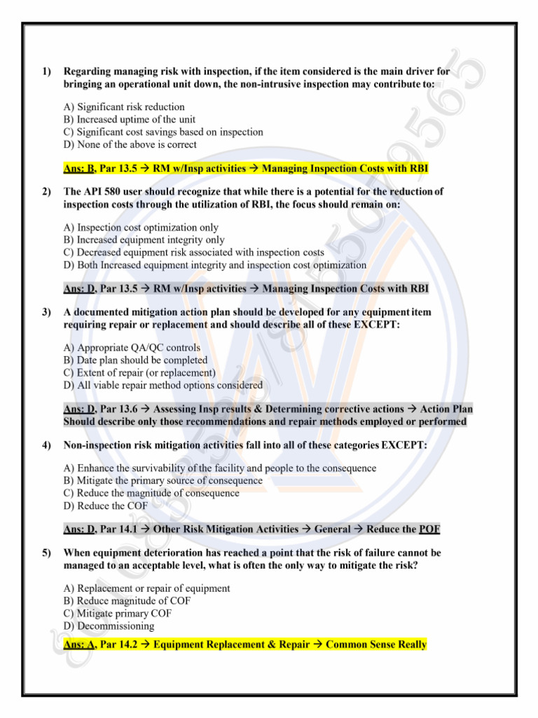 MCQs | PDF | Risk | Risk Management