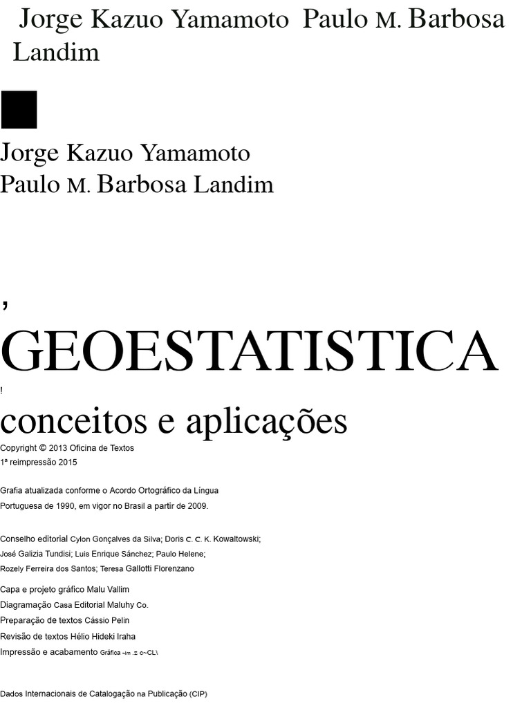 Livro de Geoestatistica Conceitos e Aplicacoes | PDF | Amostragem ... Livro de Geoestatistica Conceitos e Aplicacoes | PDF | Amostragem ...