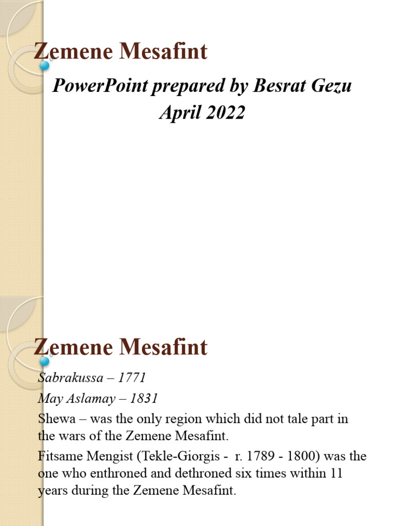Zemene Mesafint | PDF | Horn Of Africa | Ethiopia
