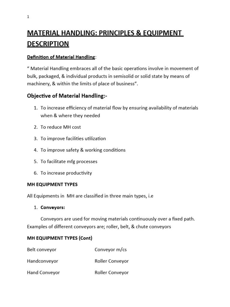 (I) Material Handling | PDF | Crane (Machine) | Manufactured Goods (I) Material Handling | PDF | Crane (Machine) | Manufactured Goods