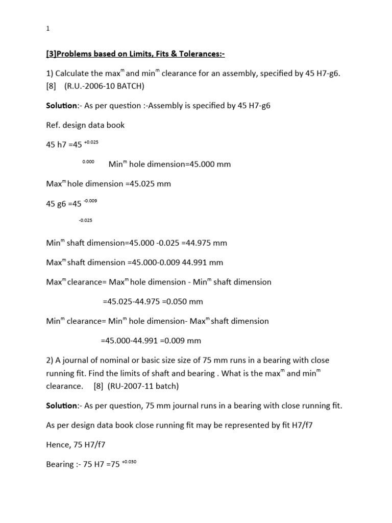 (3.2) Problems Based On Limits | PDF