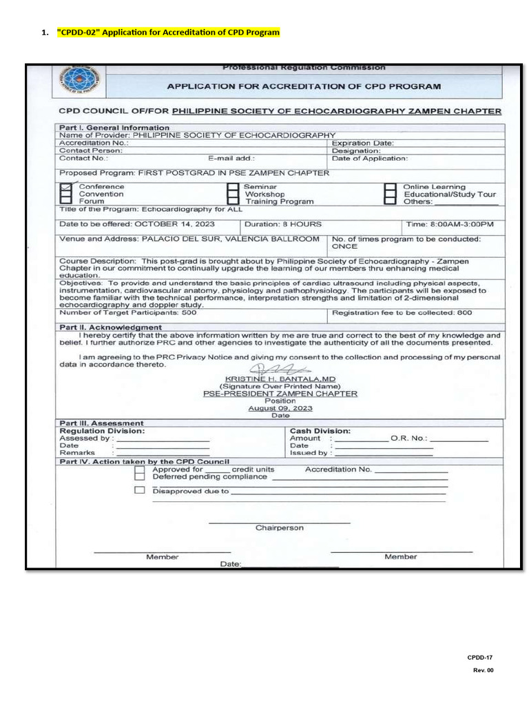 64618-Cpd Units Application For October 14 2023 | PDF ...