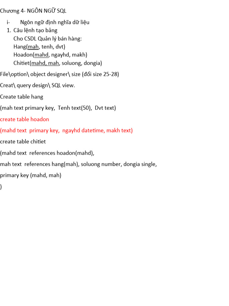 Cau Lenh SQL | PDF