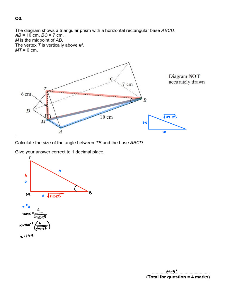 3D Trigonometry Exam Questions 3 Andeev Notes 123 | PDF