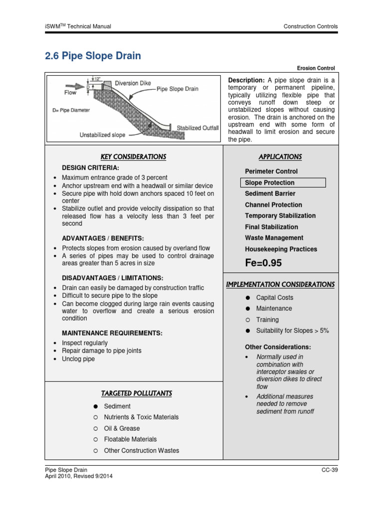 Pipe Slope Drain PDF | PDF | Storm Drain | Pipe (Fluid Conveyance)