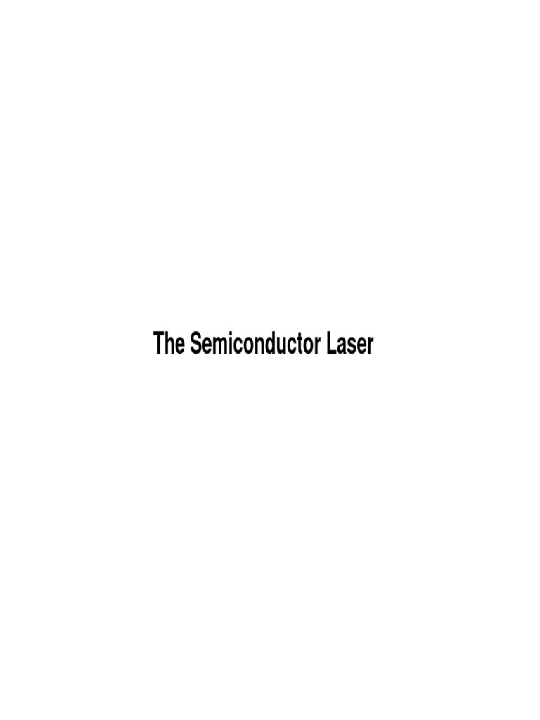 Semiconductor Laser | PDF