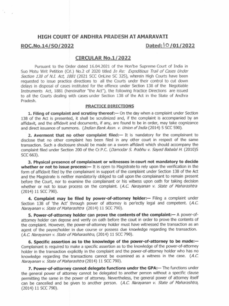 138 NI Act Guidelines | PDF