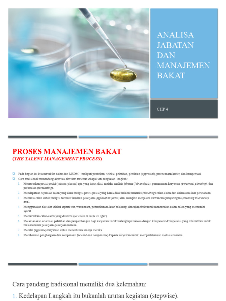 HRM CHP 4 Analisa Jabatan Dan Manajemen Bakat | PDF