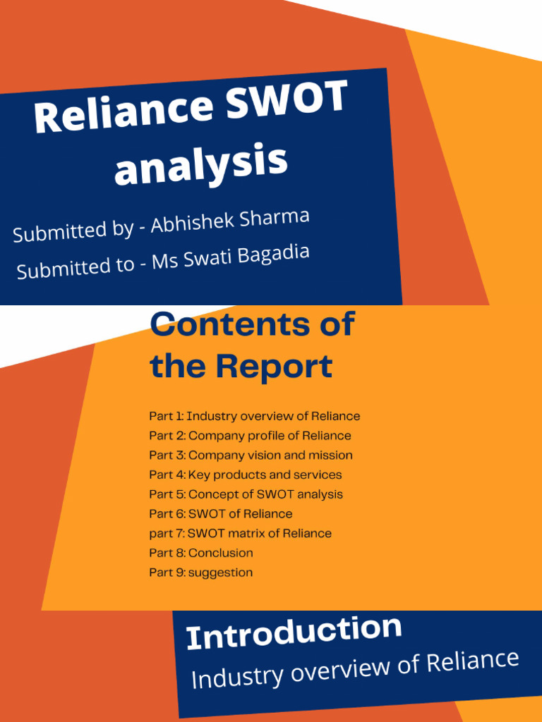 reliance swot analysis | PDF
