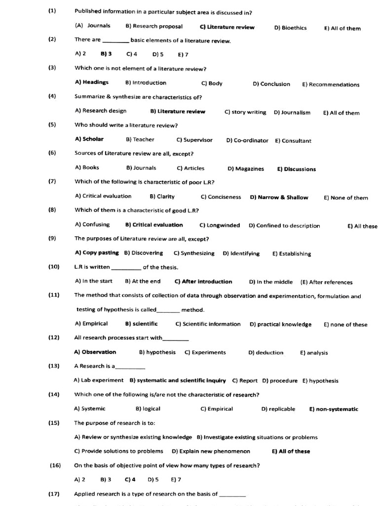 Research MCQ From Internet | PDF | Teaching Methods & Materials | Art