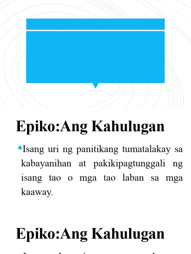 Epiko | PDF