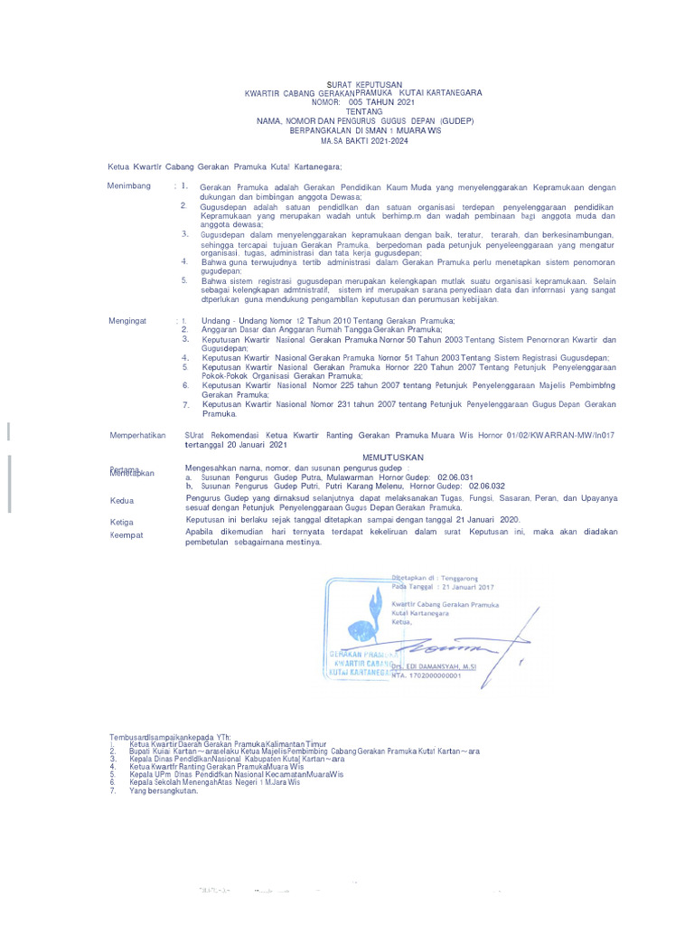 Sk Pramuka | PDF